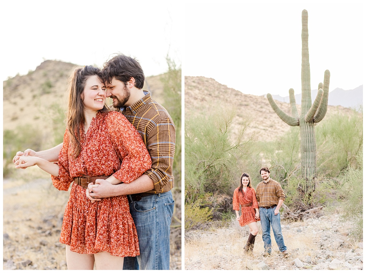 Abigail and Quinn's South Mountain Engagement Session